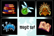 Set of nine magic icons stuff 2 | Illustrations ~ Creative Market