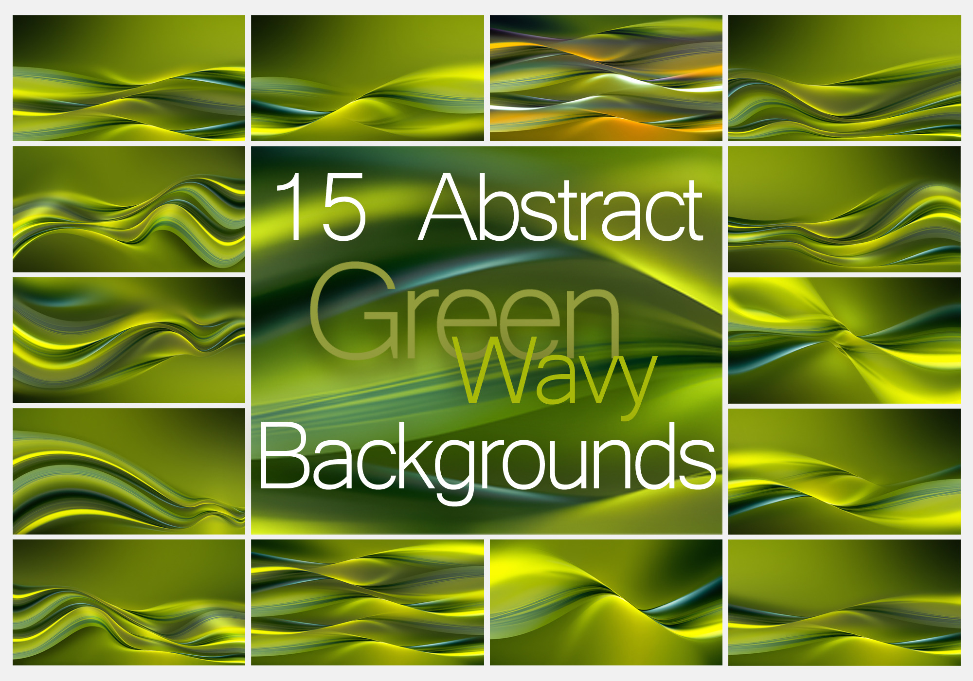 15 Abstract Green Backgrounds, A Texture Graphic By Bazziba♥