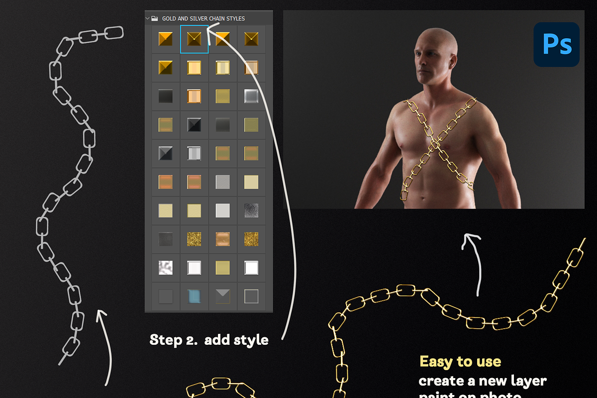 40 Chain Photoshop Brushes