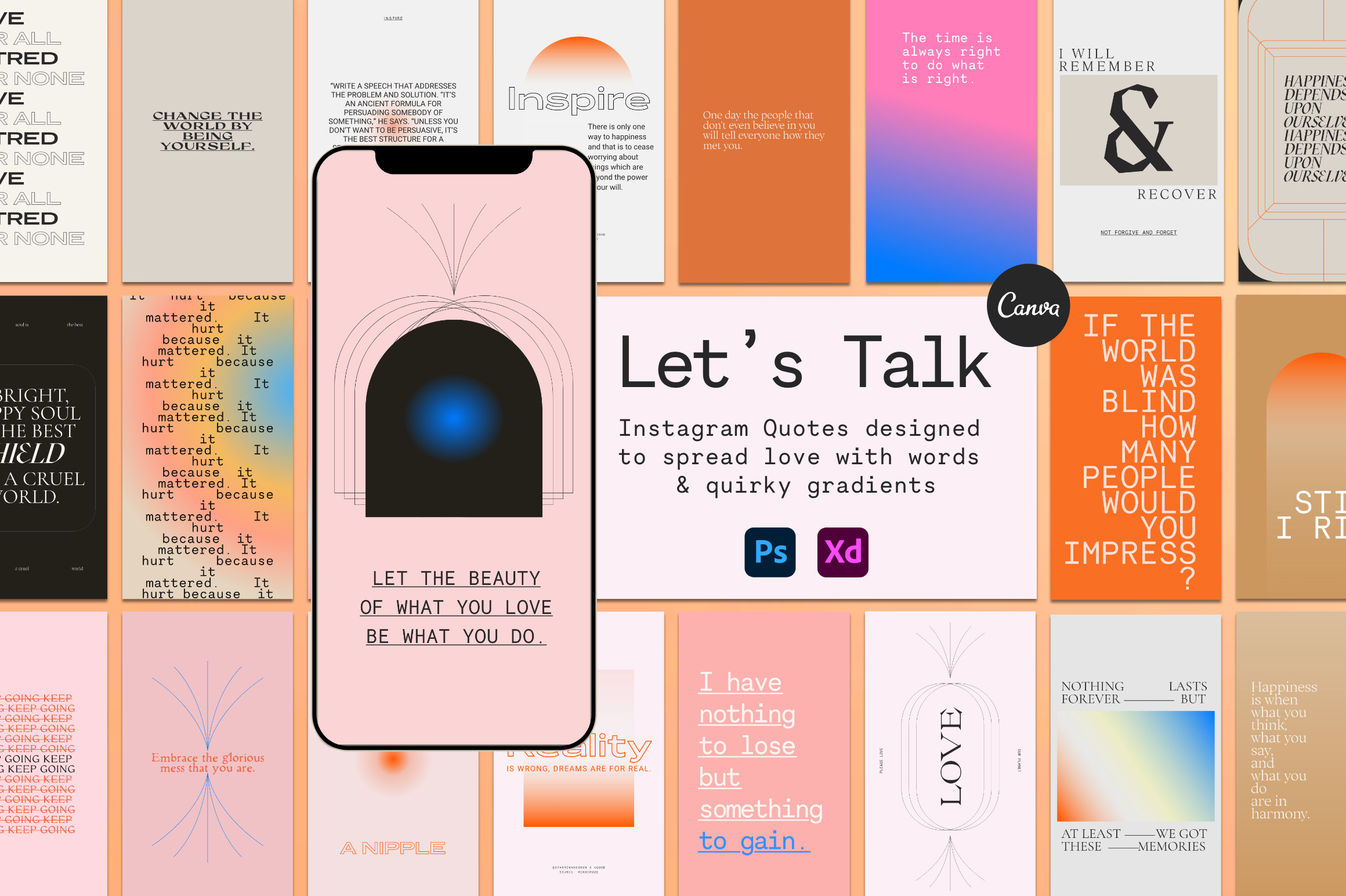Let's Talk Instagram Quotes, a Social Media Template by Sparrow & Snow