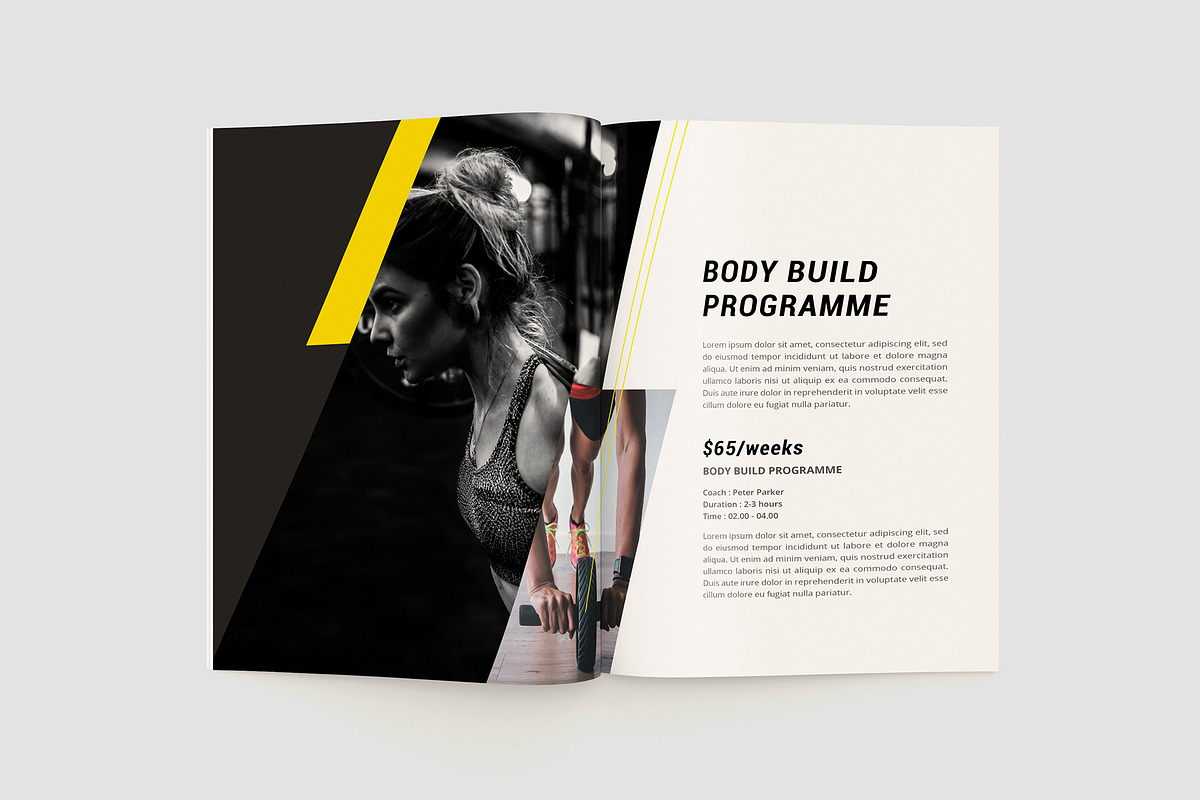 Fitness Catalog Brochure, a Brochure Template by AQR Studio