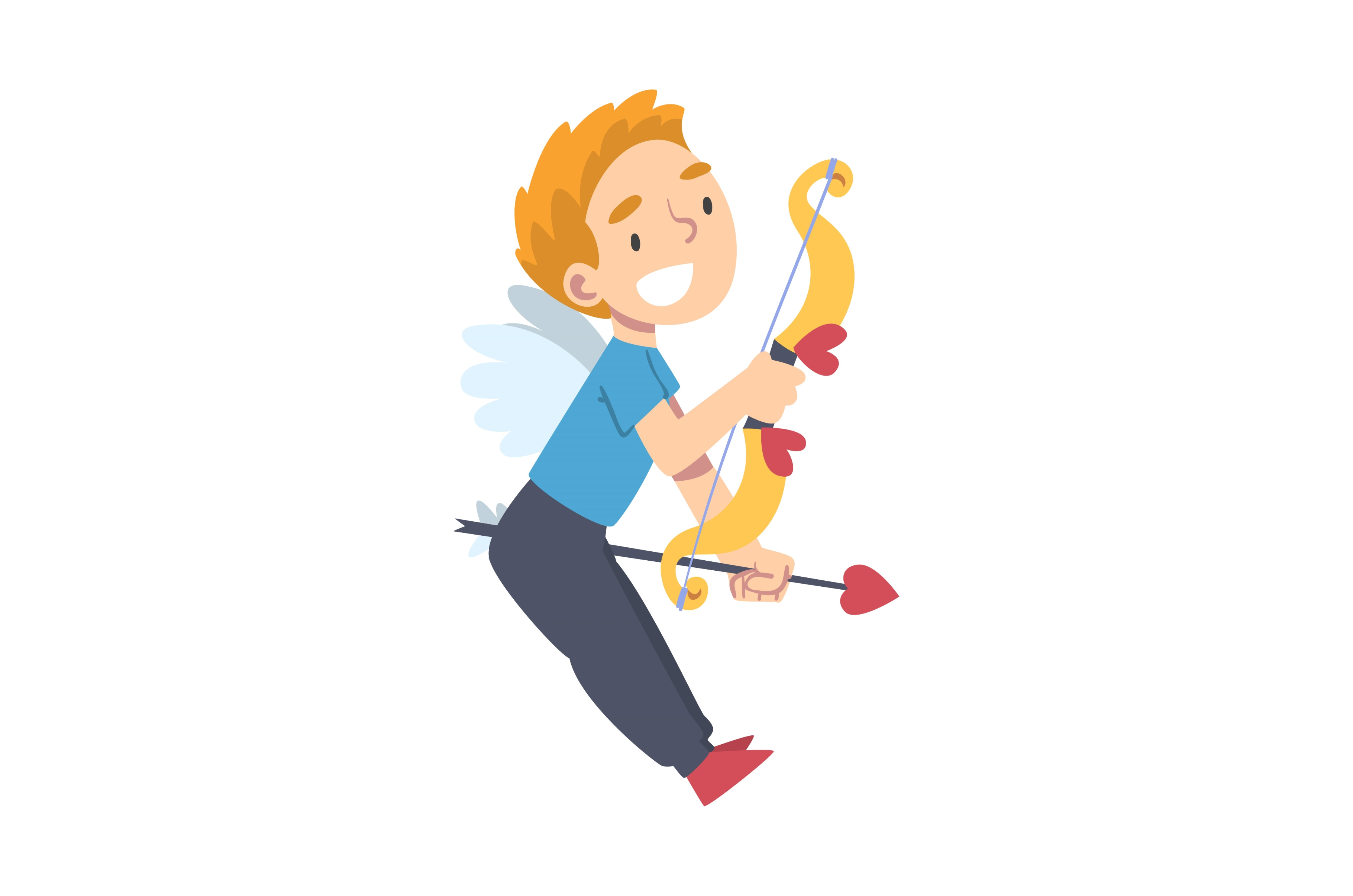 Cute Happy Cupid Boy, Adorable, a Decorative Illustration by TopVectors