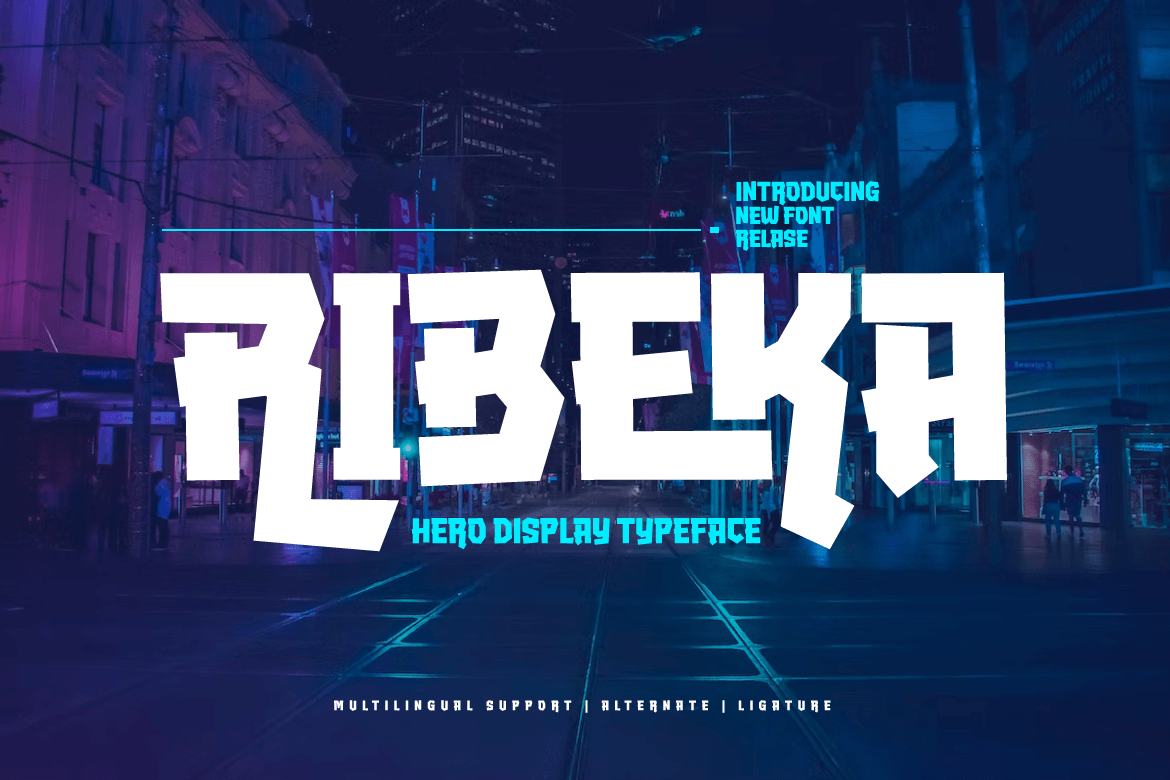 RIBEKA – Display Font, a Font by productype1