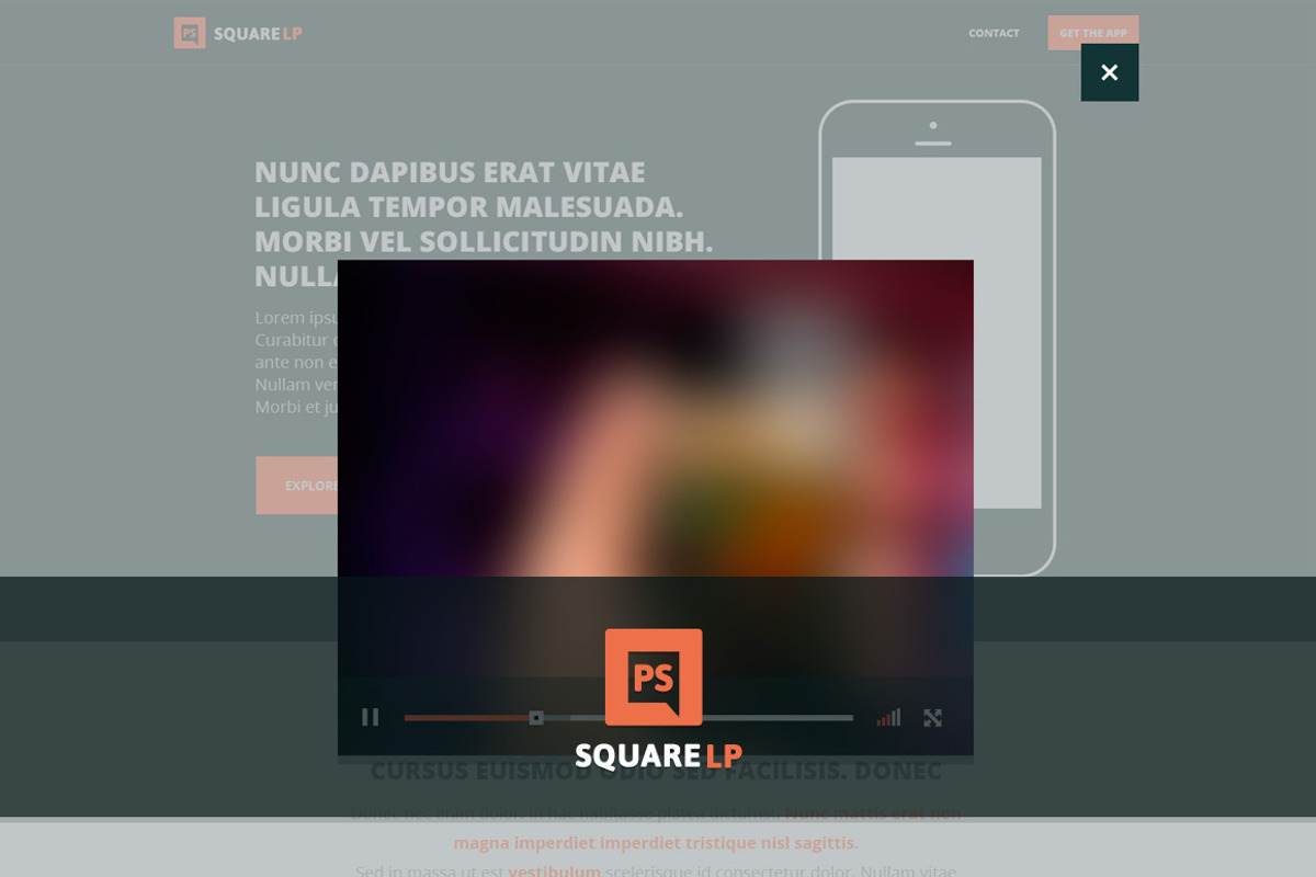 Square PSD Boostrap based template, a Product Mockup by Makoto