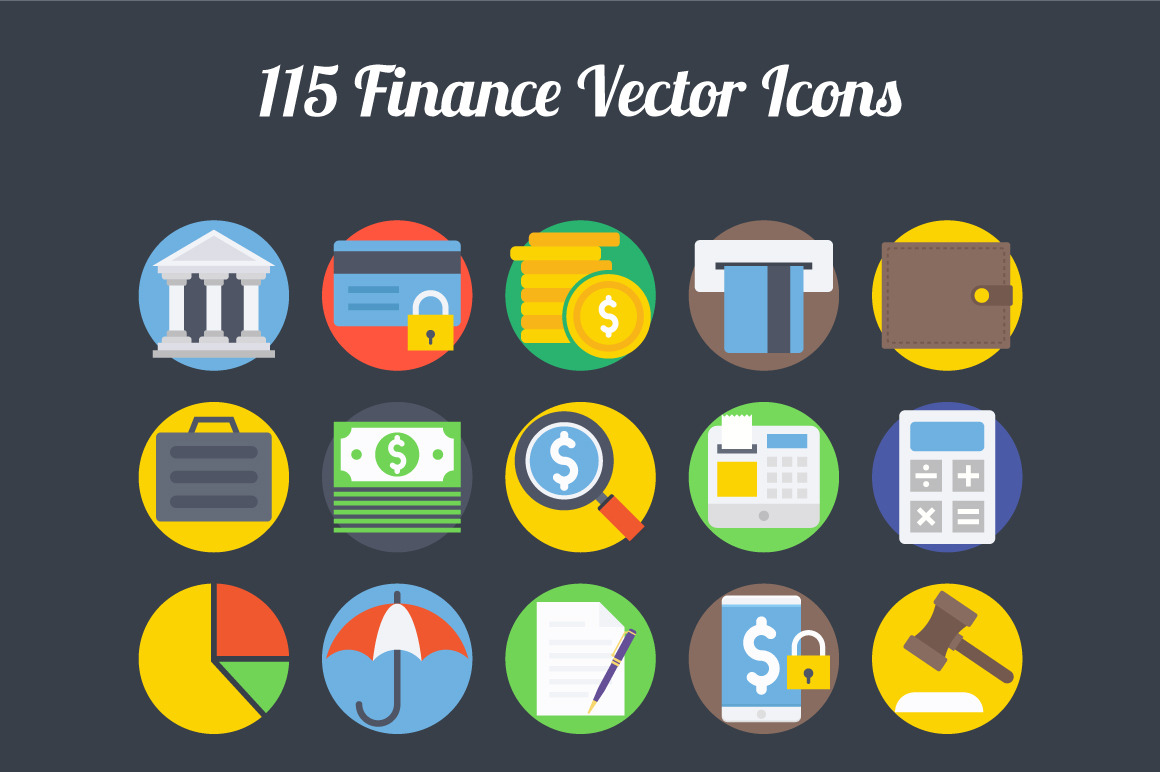 100+ Finance Vector Icons | Outline Icons ~ Creative Market
