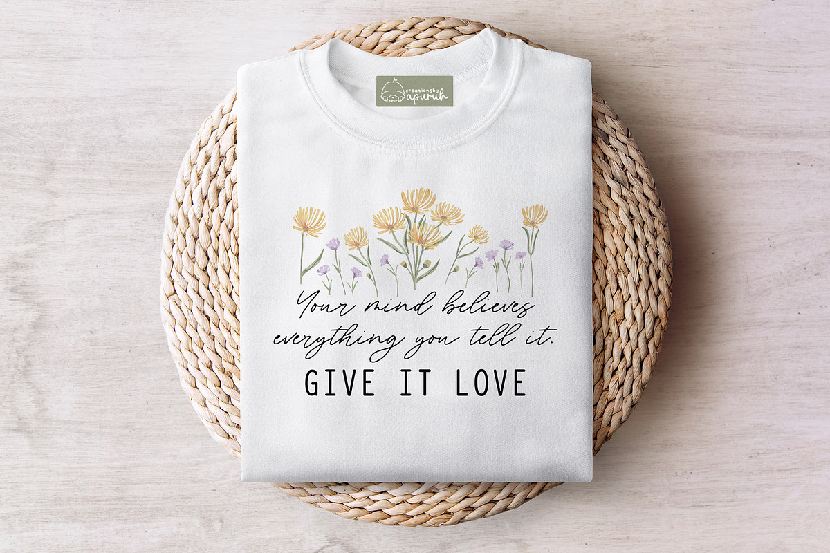 Floral Motivational Self-Care Quotes, a Decorative Illustration by ...