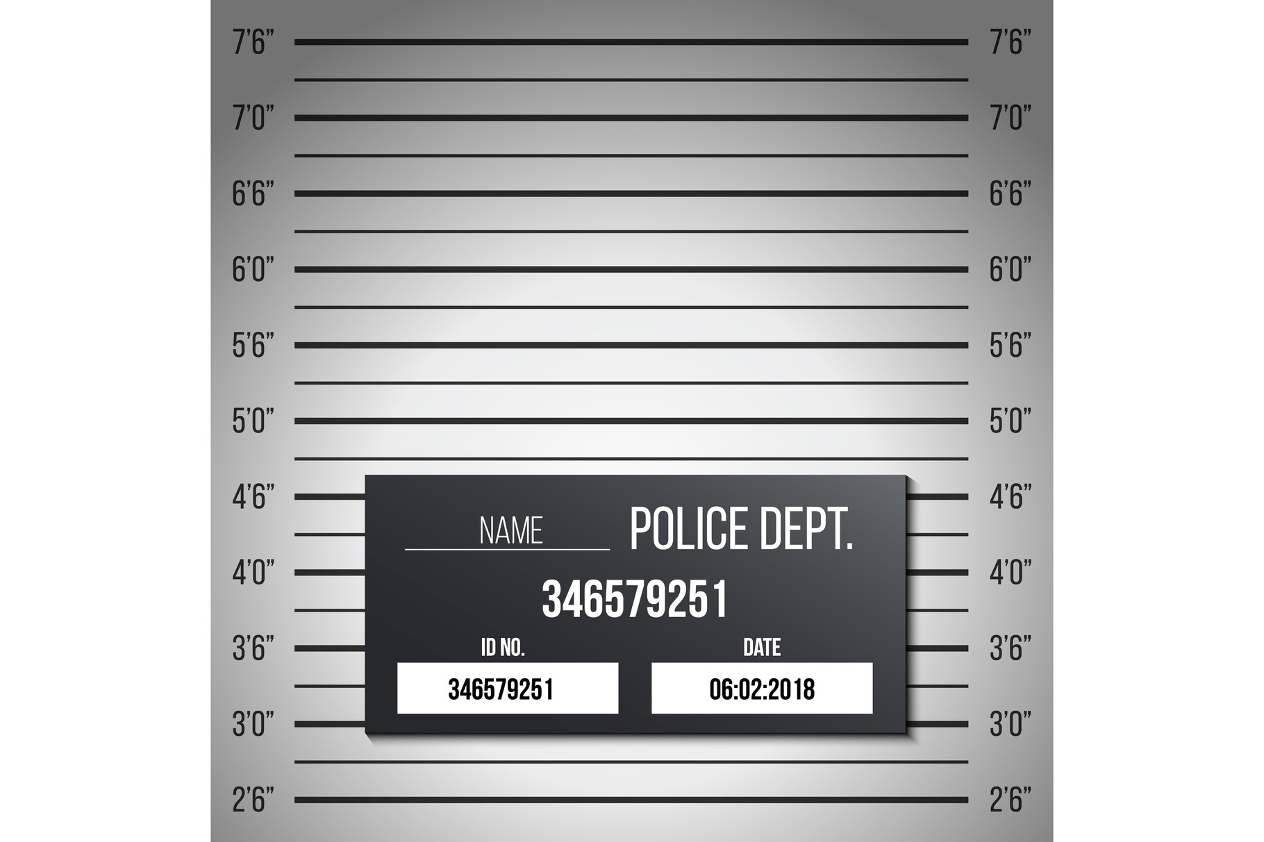 Police lineup, mugshot table., a Person Illustration by HAPPY VECTOR