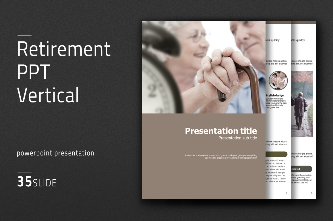 Retirement PPT Vertical, a Presentation Template by GoodPello
