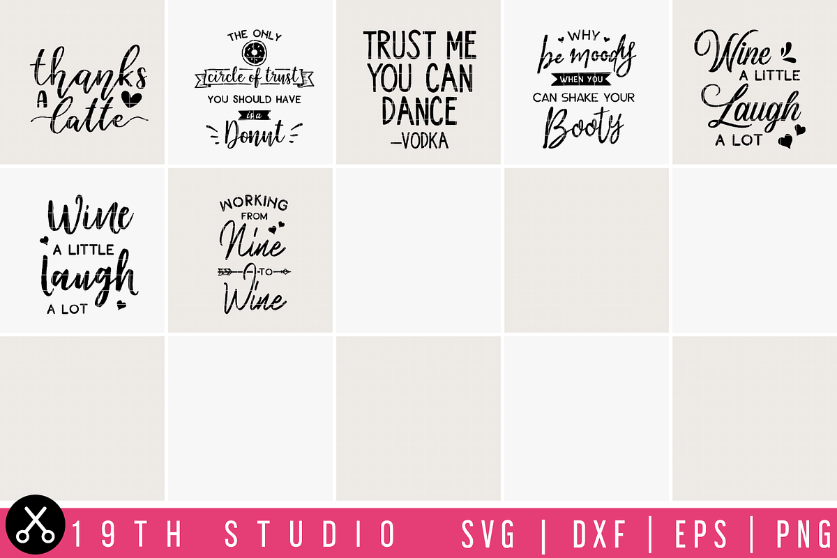 Fun Quotes SVG Bundle | MB10, an Illustration by Craft House SVG