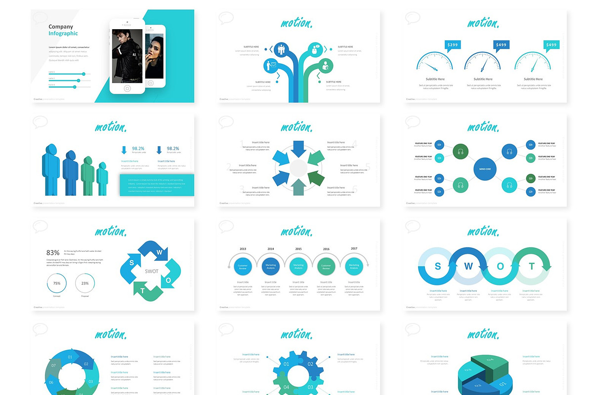 Motion - Powerpoint Template, a Presentation Template by AQR Studio