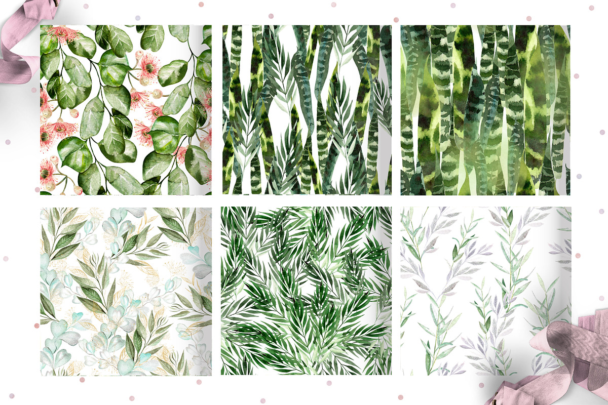 18 Hand Drawn Watercolor patterns, a Pattern Graphic by Knopazyzy
