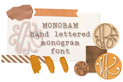 MONOBAM -Hand Lettered Monogram Font, a Font by CraftyLittleNodes ...