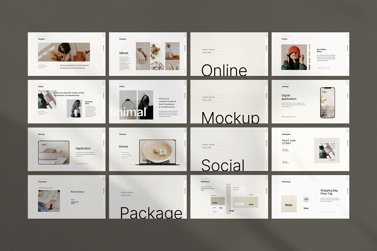 Beige | Brand Guideline Template, a Presentation Template by ...