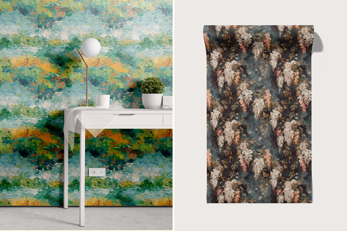 Impressionist Patterns - BUNDLE, a Pattern Graphic by Ninterints