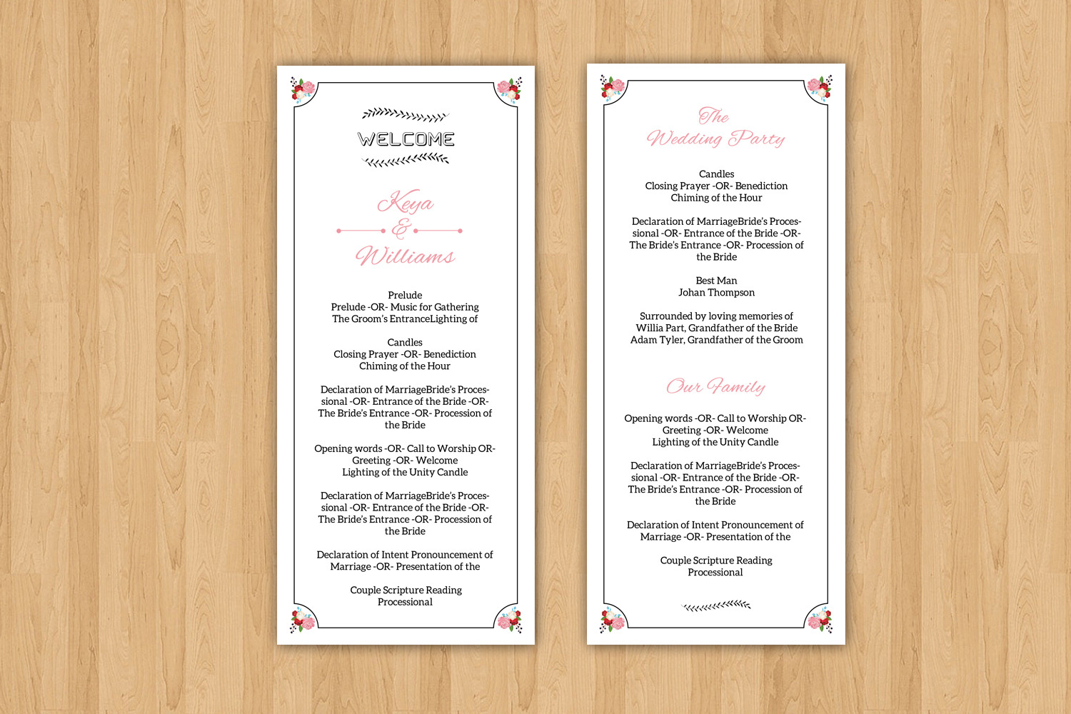 Wedding Program Template, an Invitation Template by retrographix