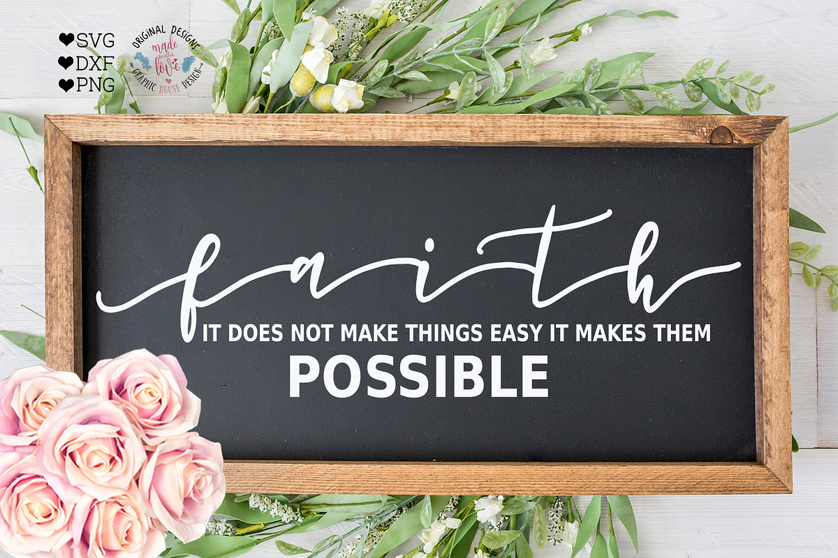 Faith Home Sign Cut Files Bundle, a Decorative Illustration by Graphic ...