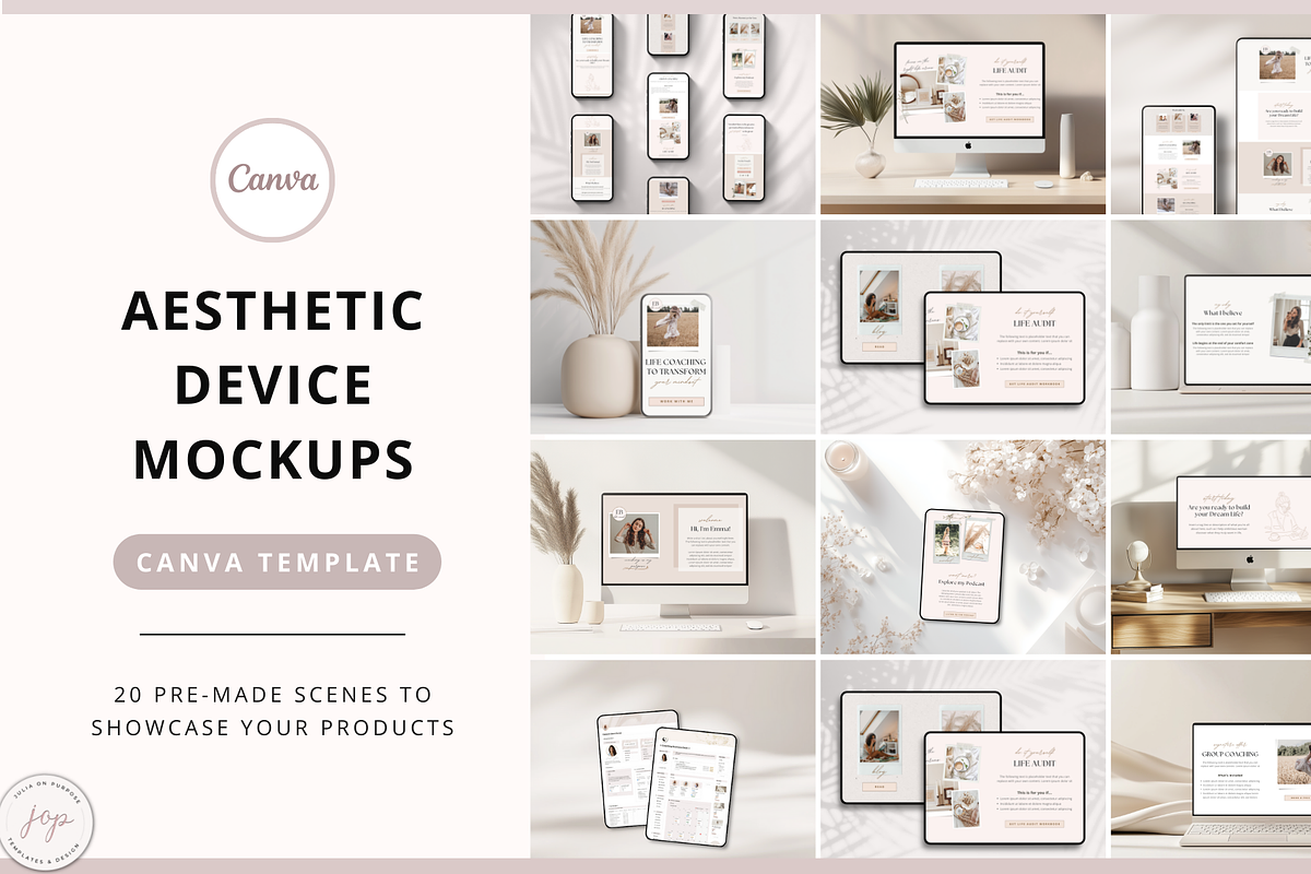 Digital Device Mockups Canva, a Device Mockup by Julia On Purpose