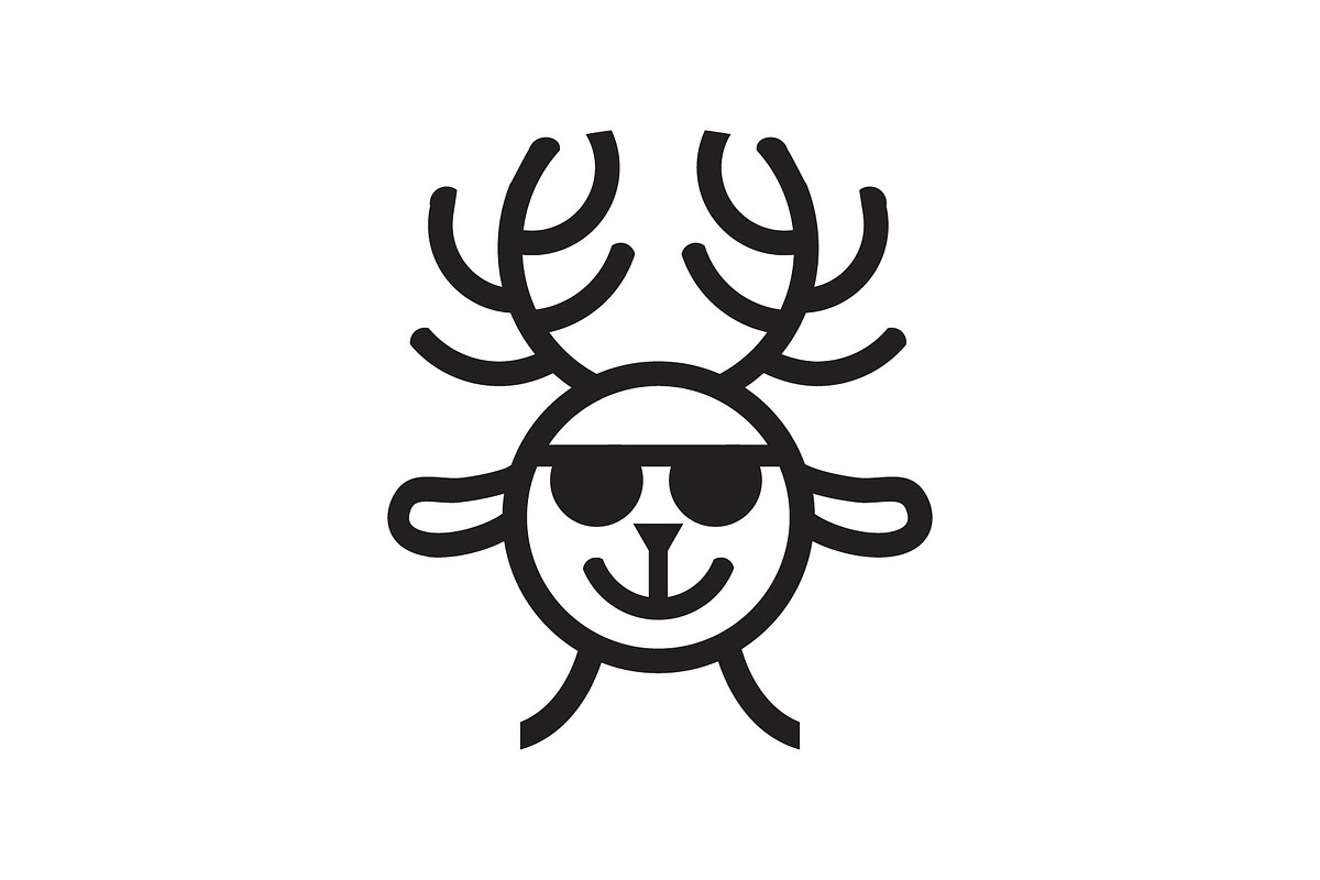cool deer logo, a Branding & Logo Template by ZHR Creative