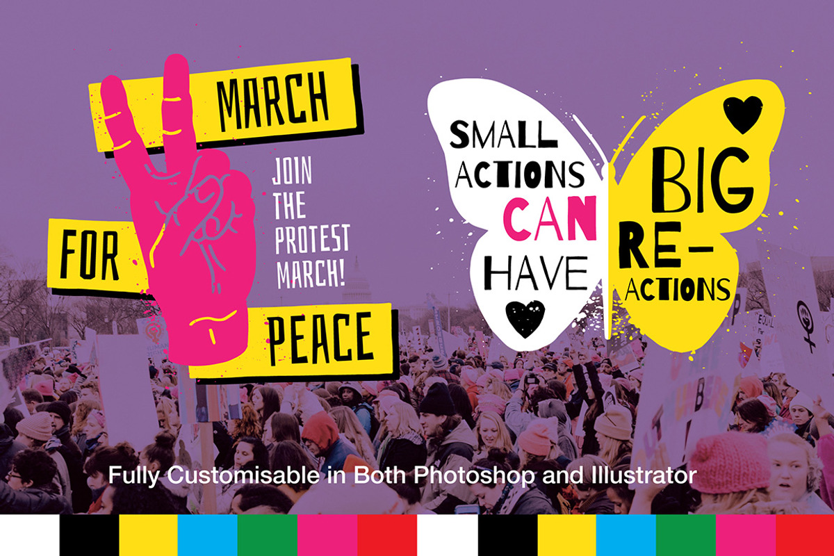 Protest March Graphics and Templates, a Person Illustration by Wingsart ...
