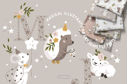 Boho baby Animal watercolor set | Animal Illustrations ~ Creative Market