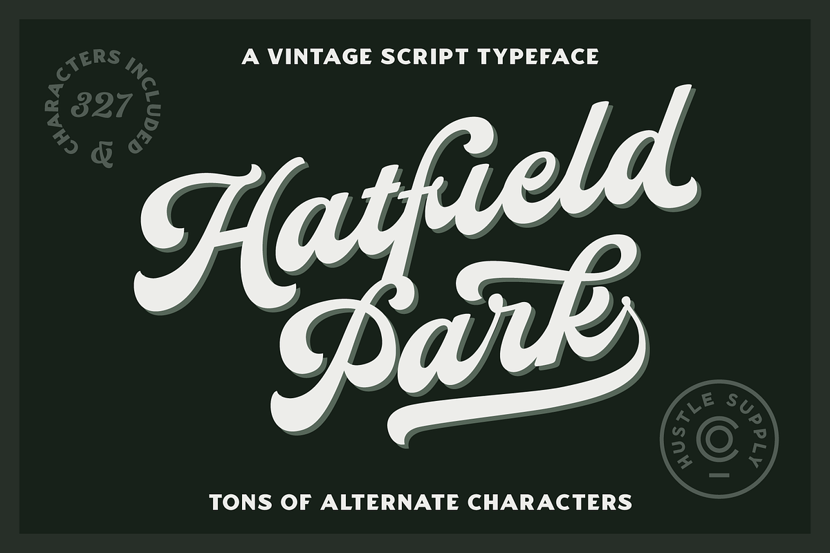 Hatfield Park - Vintage Script Font