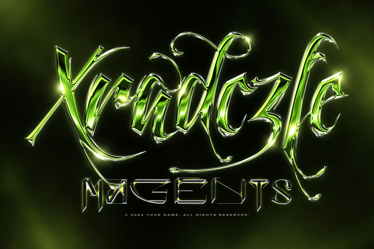 Chrome Text Effects Vol.6, a Layer Style Add-On by Hyperpix Productions