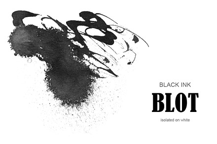 Black ink blot. Collection. | Abstract Stock Photos ~ Creative Market