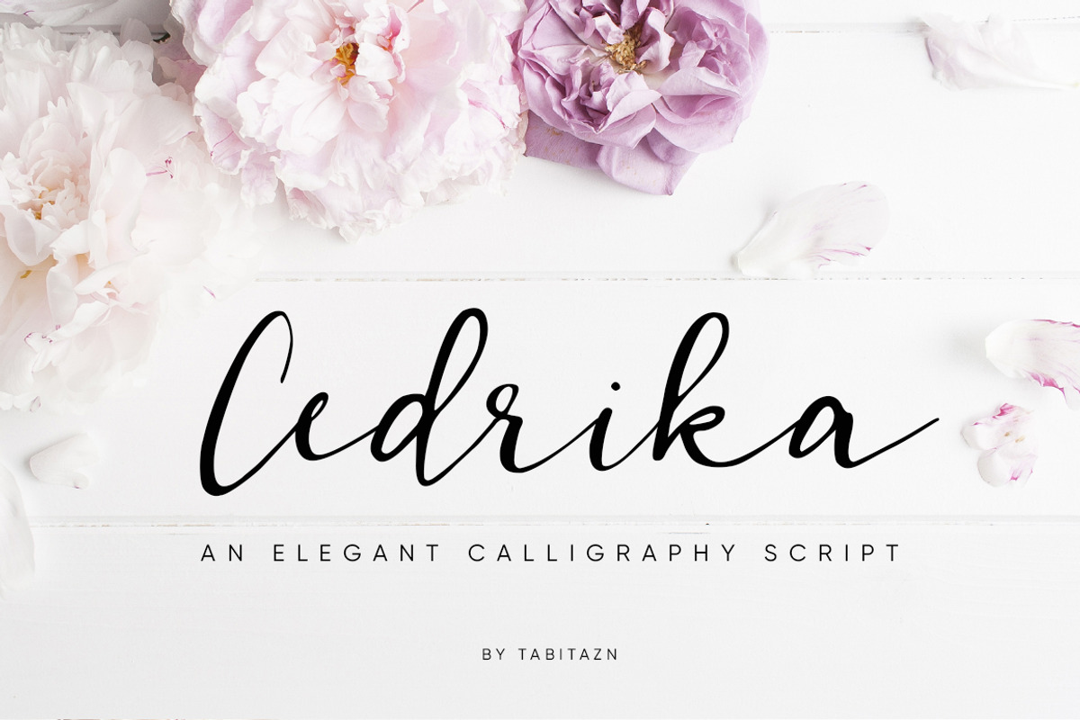 Cedrika script font, a Script Font by Tabita's shop