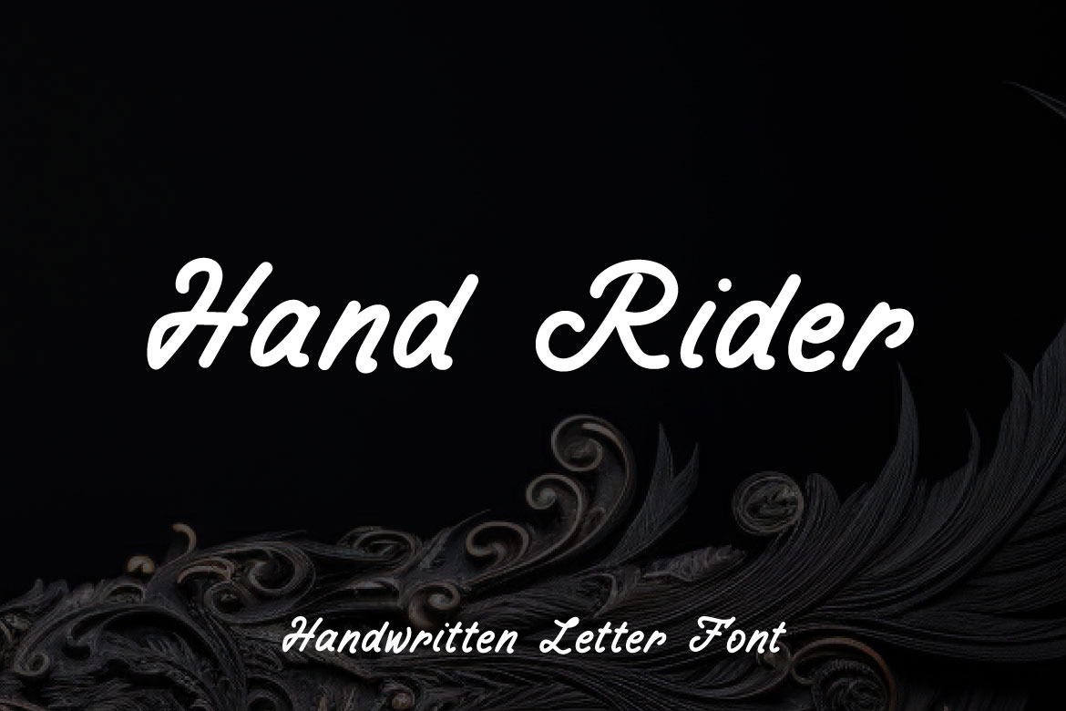 Hand Rider - Handwritten Letter Font, a Handwritten Font by Mightyfire