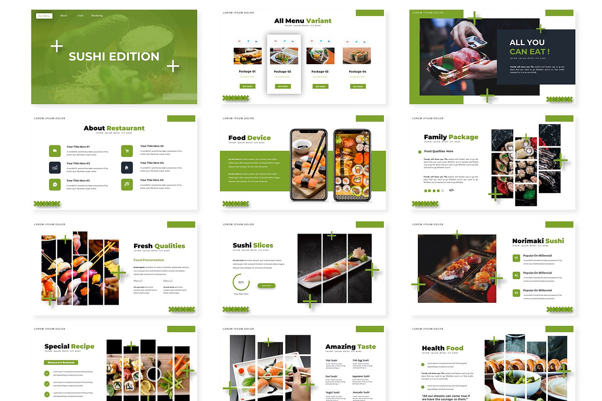 Sushi - Google Slides Template, a Presentation Template by AQR Studio ...