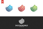 Digital World Logo, a Branding & Logo Template by ft.studio