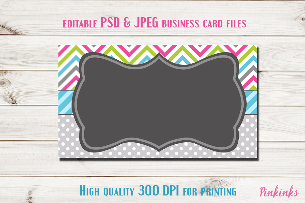 Chevron Business Card Template, a Business Card Template by Pinkinks