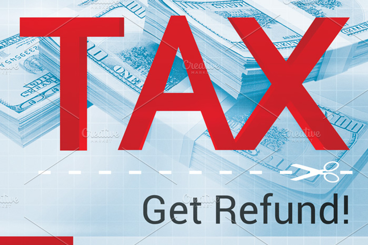 Tax Refund Flyer Template, a Flyer Template by Krukowski Graphics