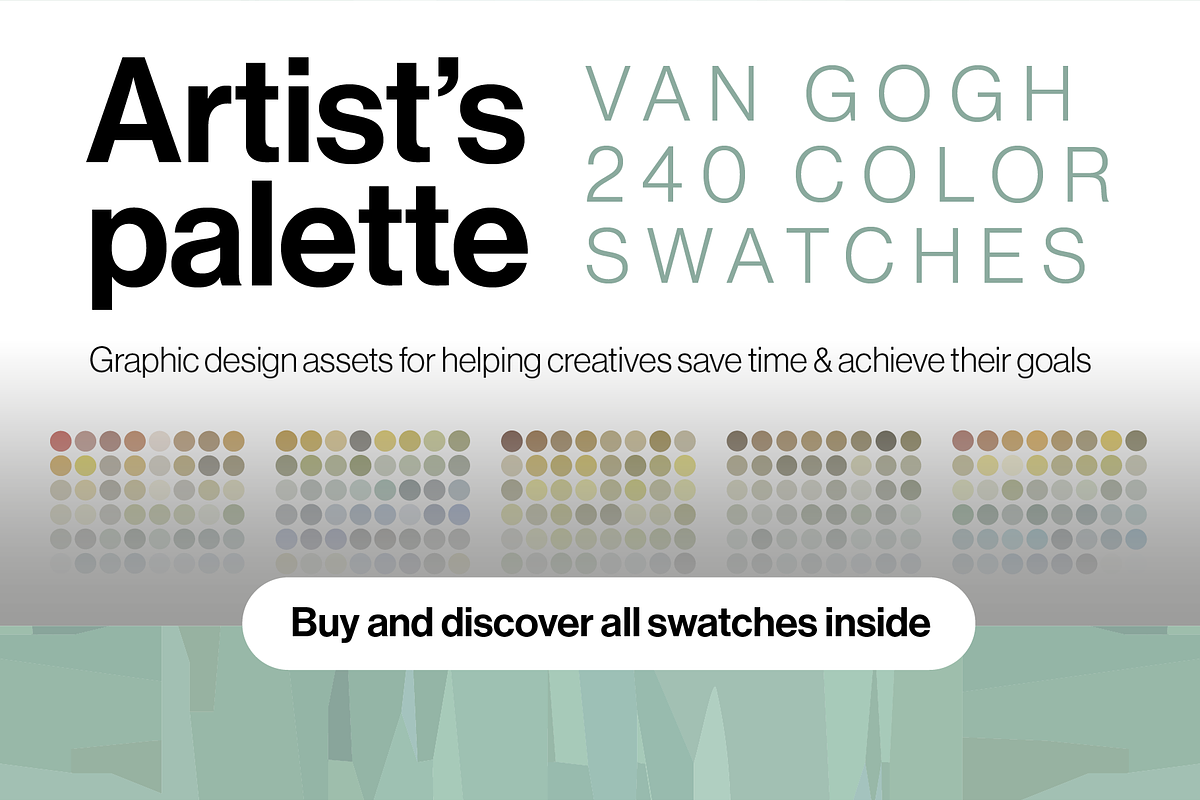 Van Gogh 240 Color Swatches palette, a Palette Add-On by ToonPlanet ...