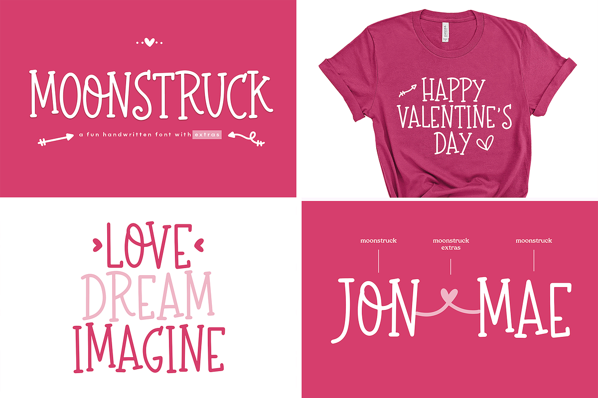 Font Bundle | Valentine's Day Fonts, a Script Font by KA Designs
