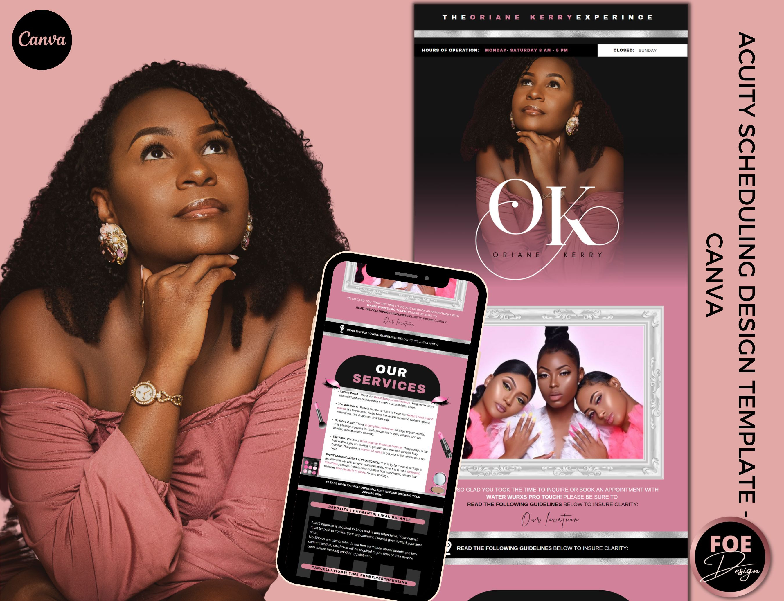 Makeup Salon Acuity design, a Squarespace Template by Foedesigner