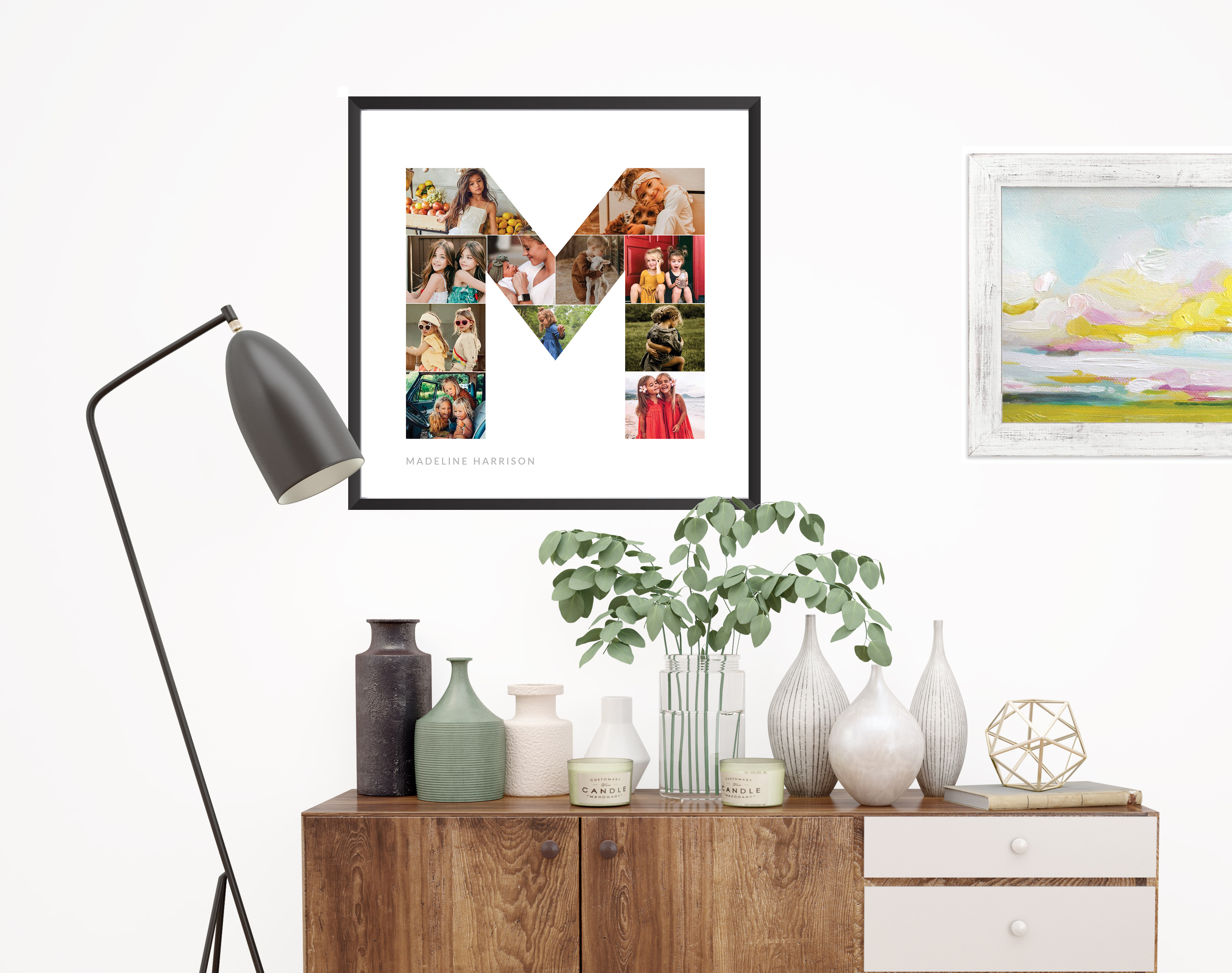 Letter M Photo collage, a Stationery Template by AIW SOLUTIONS