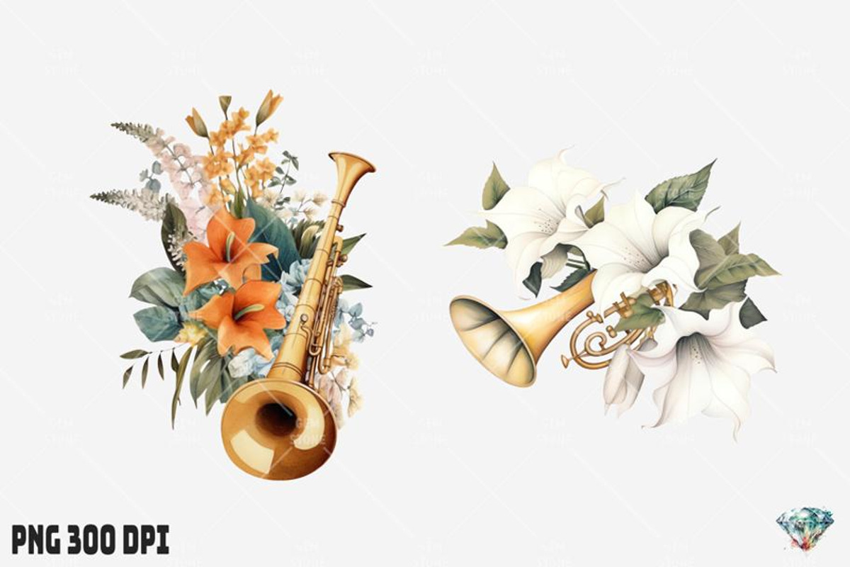 Flower Musical Instrument, an Illustration by Gemstone