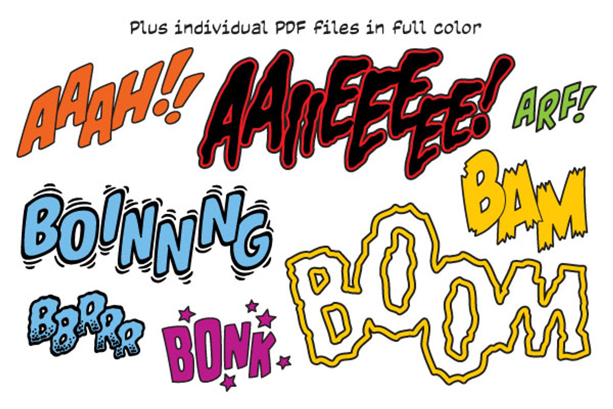 Onomatopedia, a Symbol Font by Comicraft Fonts