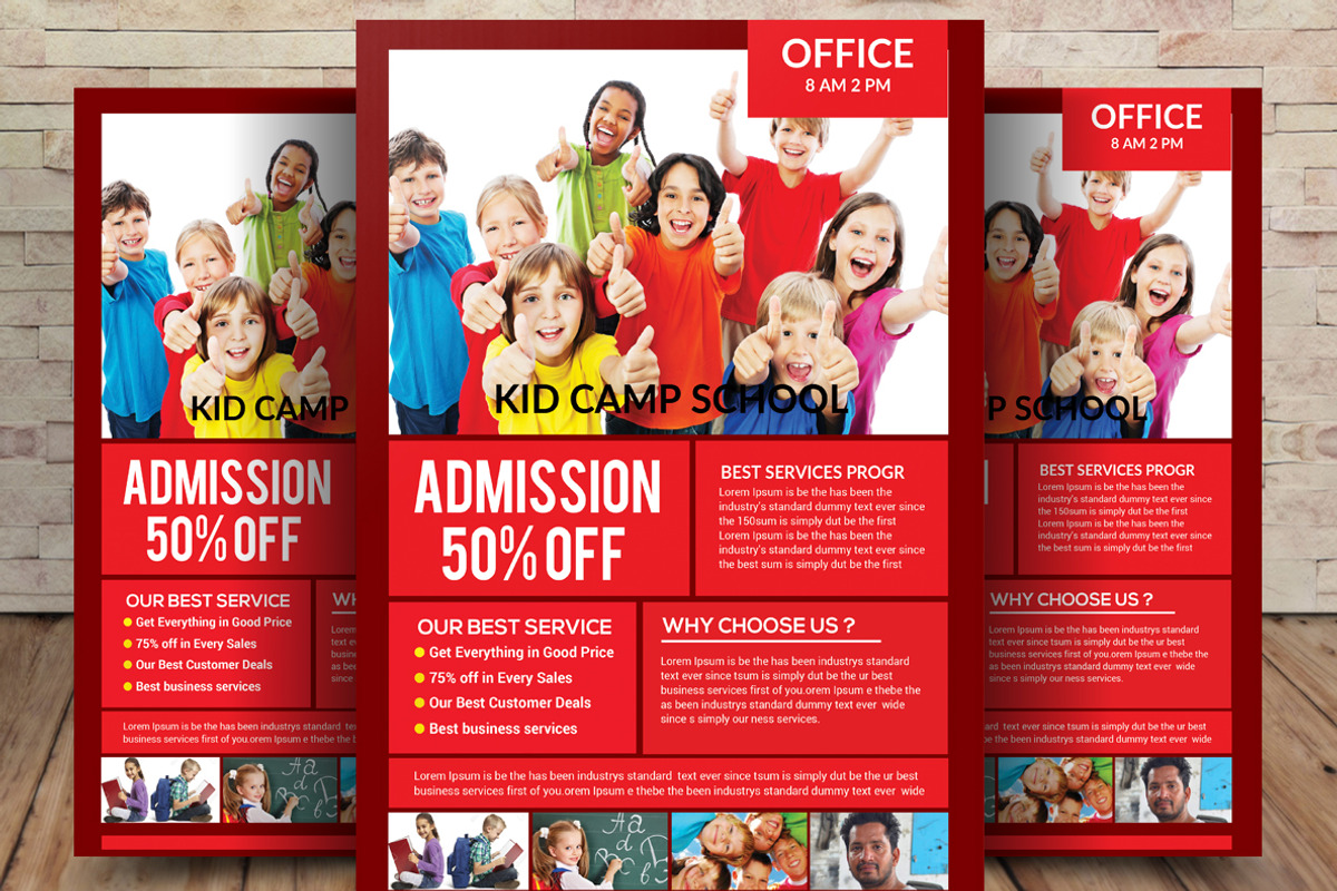 School Flyer, a Flyer Template by graphicforest