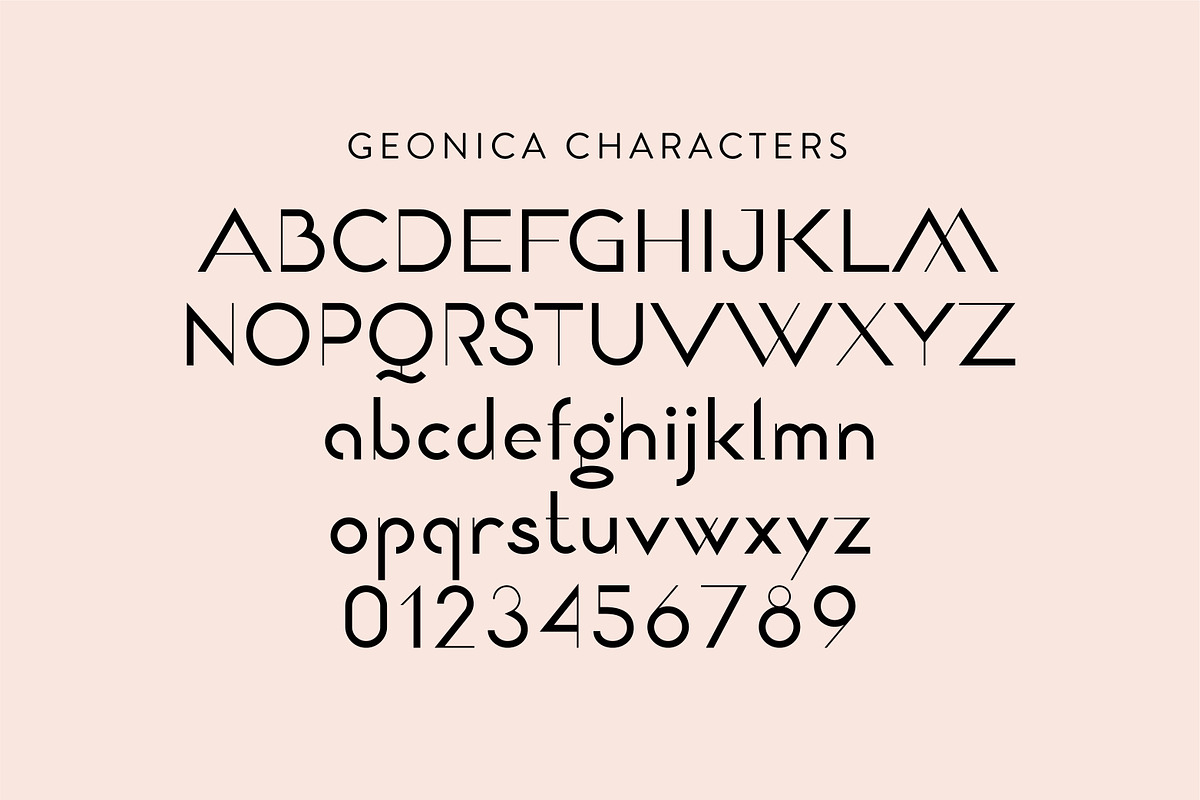 Geonica - Geometric Sans Serif Font, a Sans Serif Font by Struvictory.art