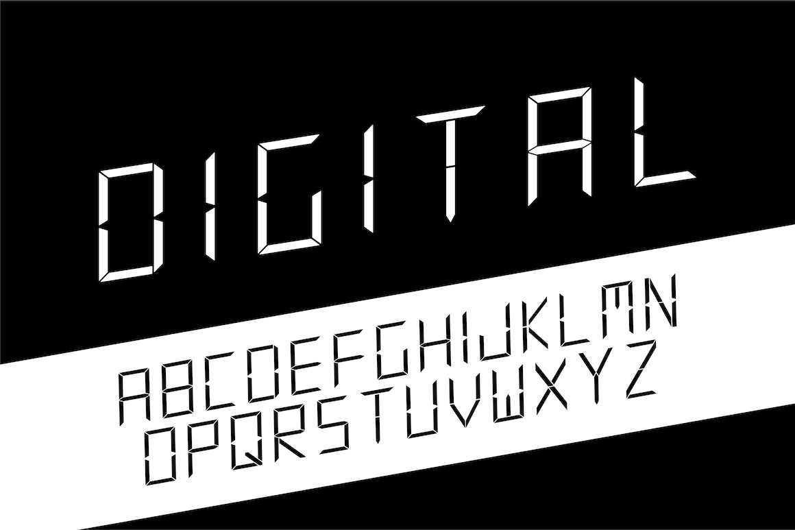 Digital minimalistic vector alphabet, an Object Graphic by ExpressShop