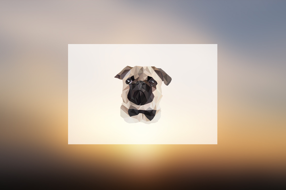 Geometric Pug - Illustration | Animal Illustrations ~ Creative Market