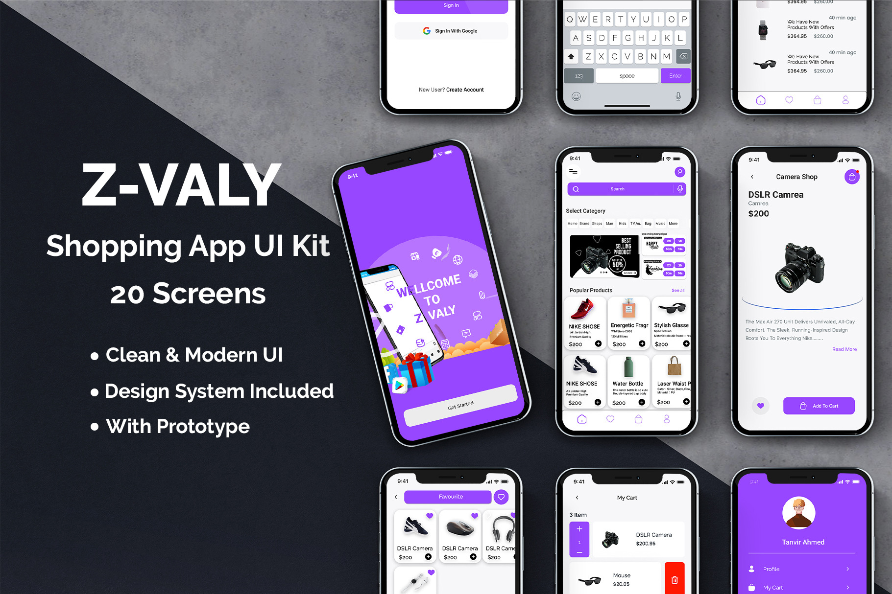 Z-VALY - Shopping App Figma Template | UI Kits and Libraries ~ Creative ...