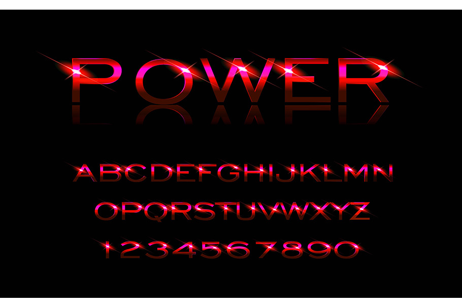 Power style font, 2 colors, a Graphic by Aromeo