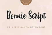 Bonnie Script, a Script Font by Type and Graphics Studio