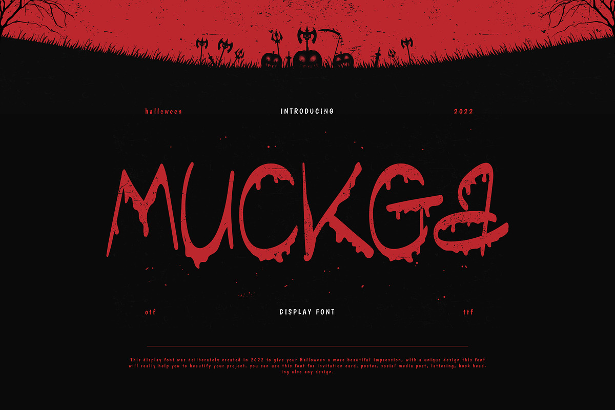 Muckga Display Font, a Serif Font by infernostudio3