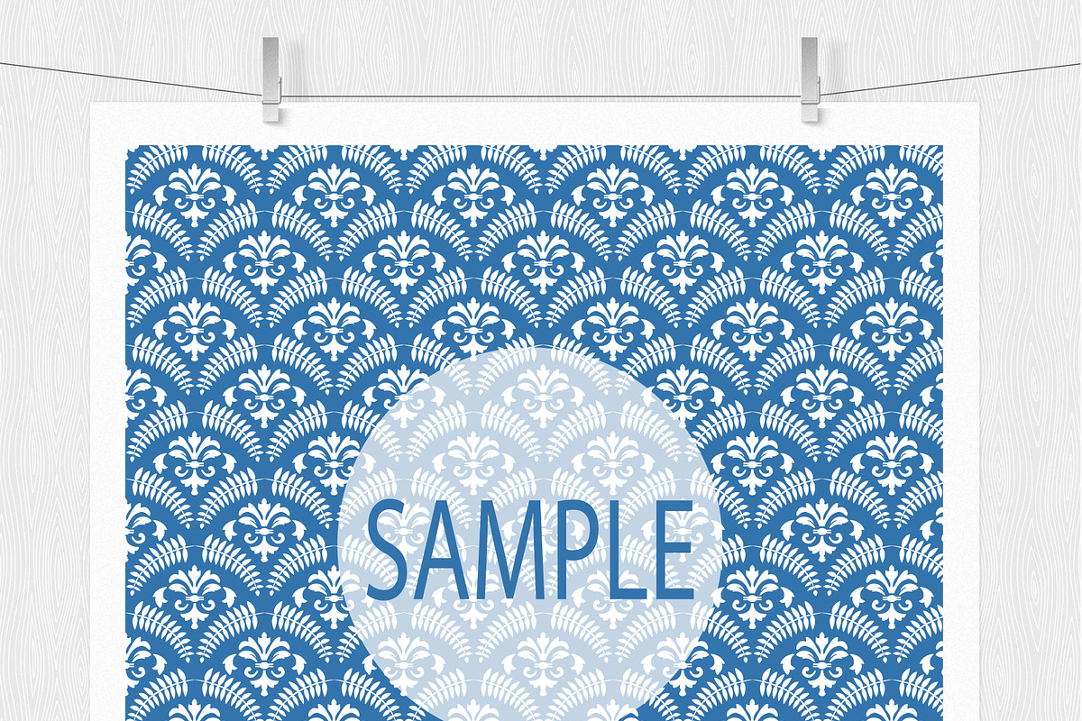 Digital Paper - Blue Patterns, a Pattern Graphic by Leska's Digitals