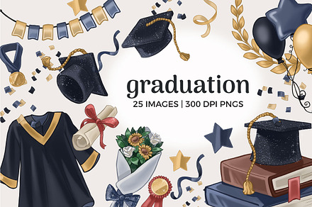 Vector Graduation Kids Clipart | Illustrations ~ Creative Market
