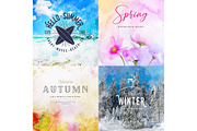 Watercolor Seasons Design, a Flyer Template by MDG